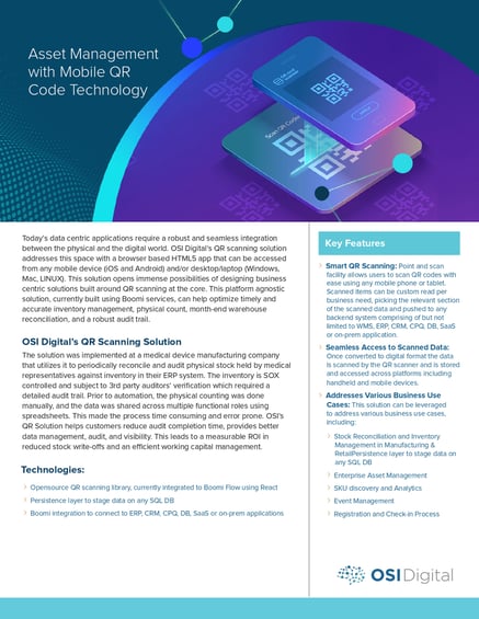 Data Sheet: Asset Management with Mobile QR Code Technology